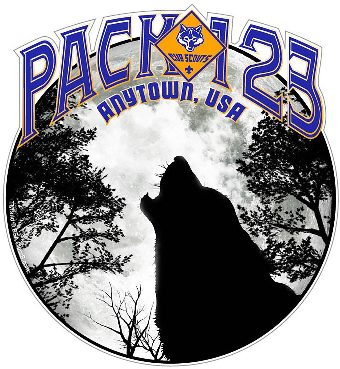 Cub Scout Pack Sticker 8 Pack Howling Wolf SP5420 - Etsy