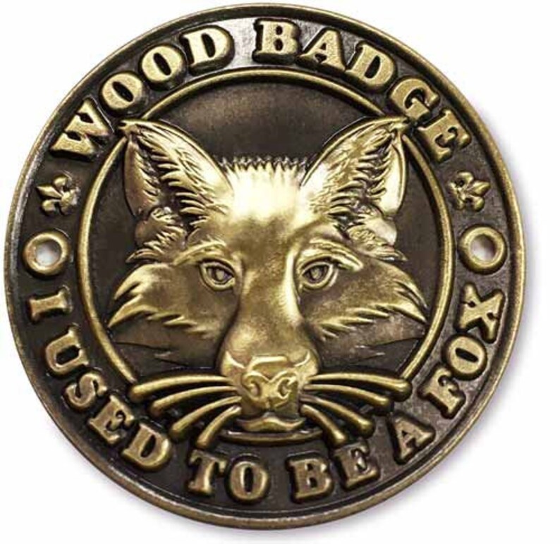 Wood Badge Fox Hiking Stick Medallion - Etsy