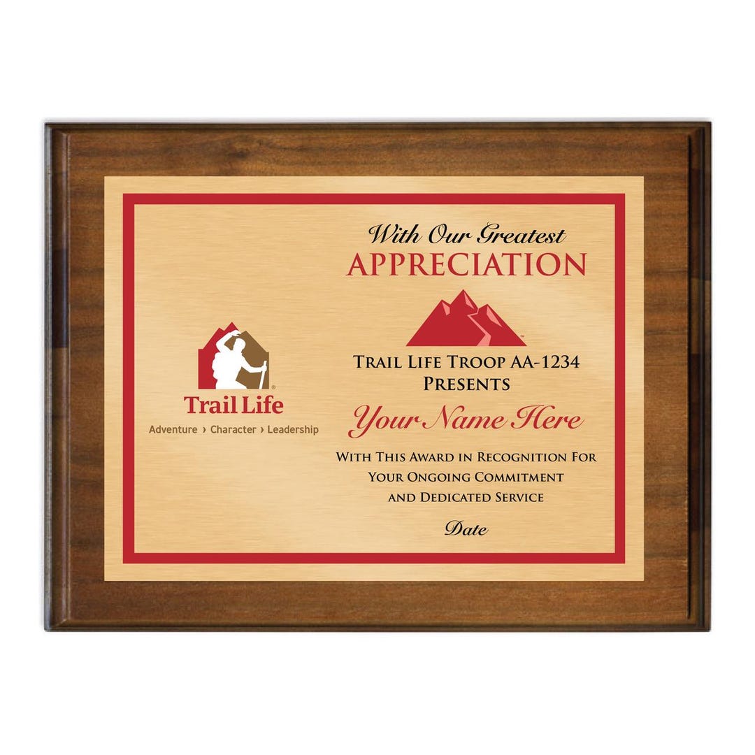 Trail Life USA Wood Plaque – TLUSA Logo Wood Grain Horizontal - Etsy