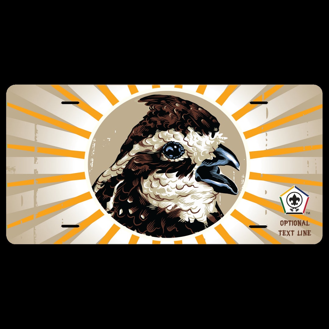 Wood Badge Realistic Bobwhite Sunburst License Plate - Etsy