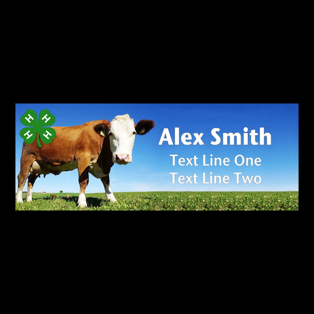 4-H Name Tag Cow Photo - Etsy