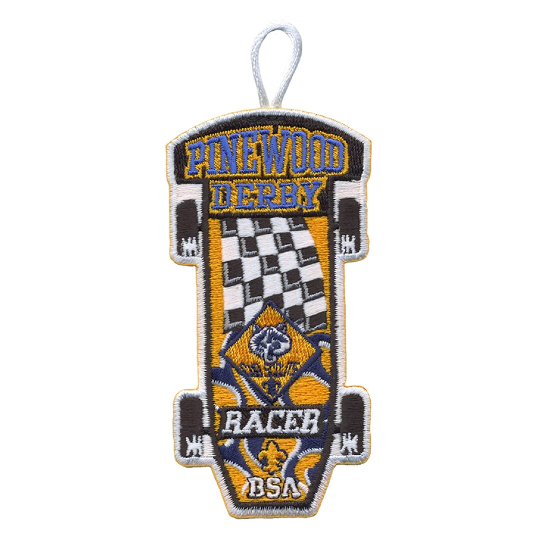 Cub Scout Racer Patch With Flag Design - Etsy