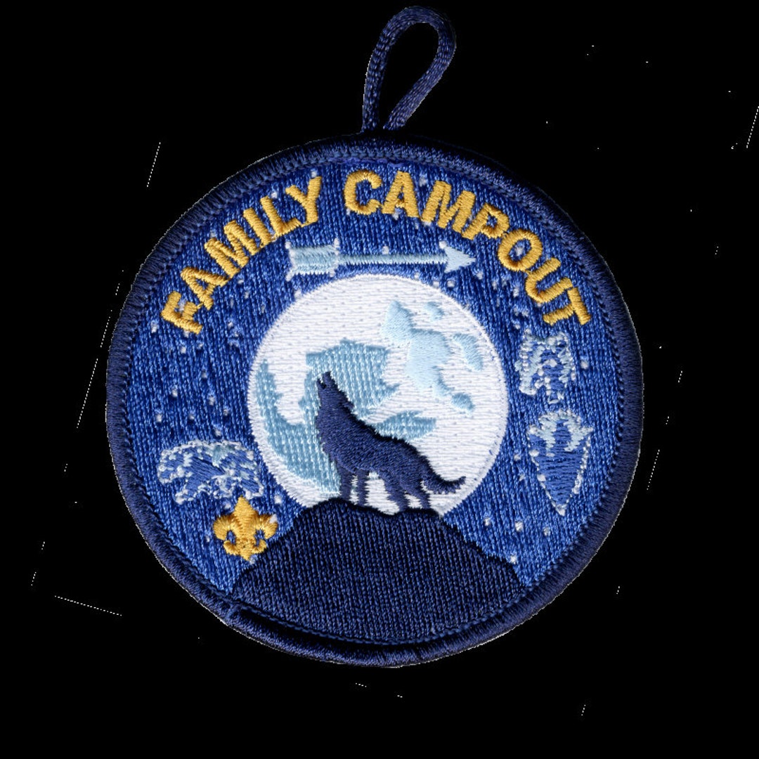 Family Campout Patch Howling Wolf - Etsy