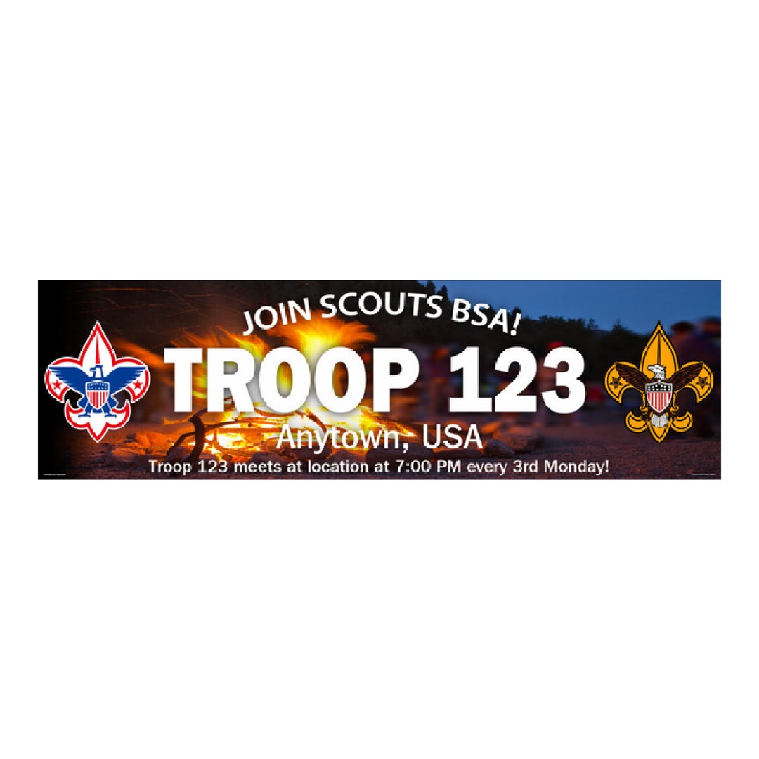 Scouts BSA Troop Recruitment Night Vinyl Banner Campfire SP6112 - Etsy