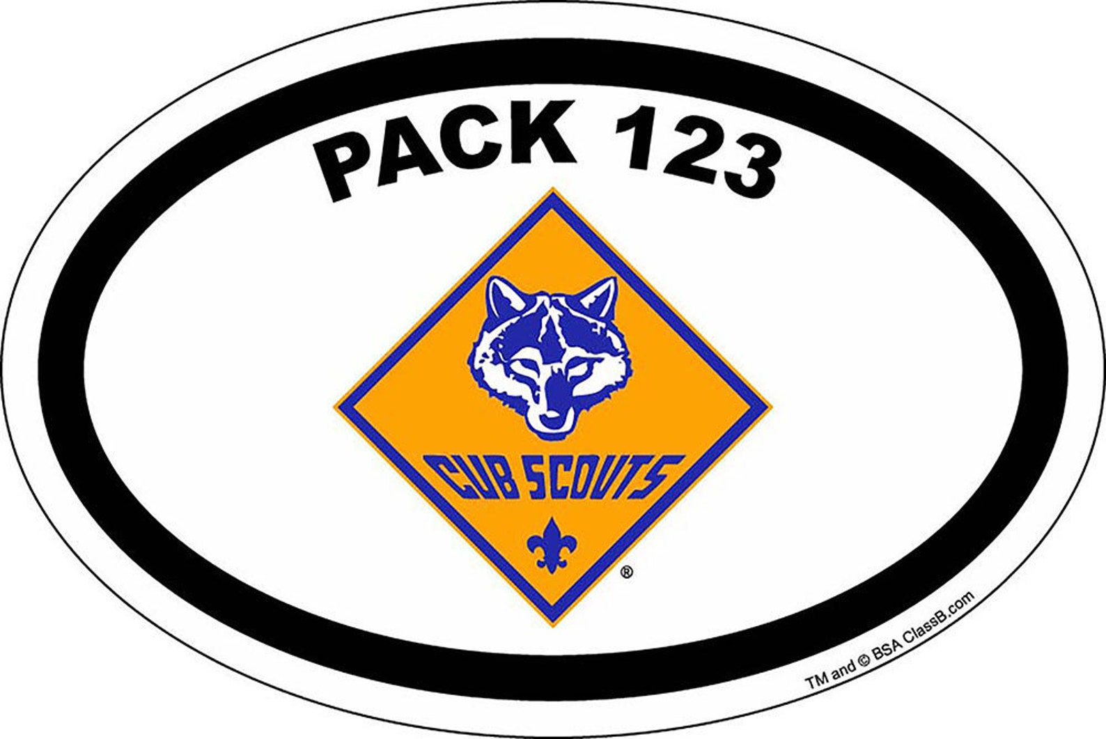 Cub Scout Pack Vinyl Sticker - Oval Logo, Full Color (8-pack) - Etsy