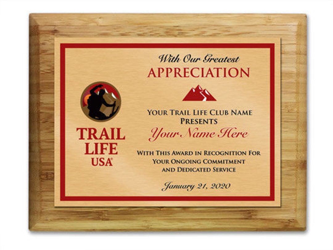 Trail Life USA Wood Plaque TLUSA Logo Horizontal Plaque - Etsy