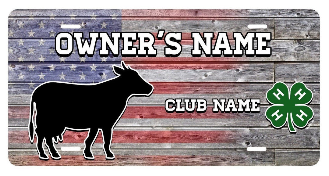 4-H Stall Tag American Flag Wood Design SP7696 - Etsy