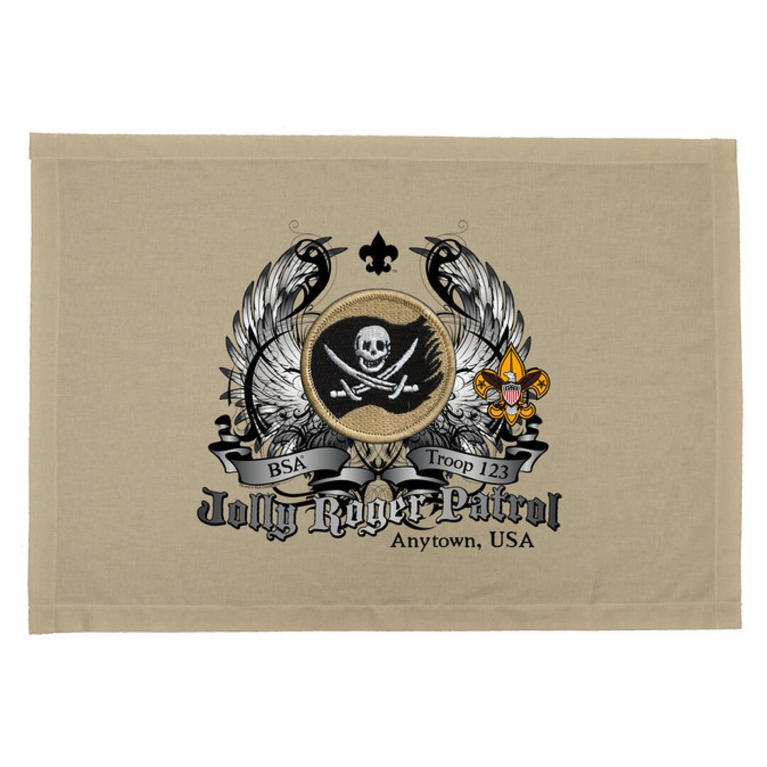 Custom Jolly Roger Patrol Patch Flag With Colored Wings - Etsy