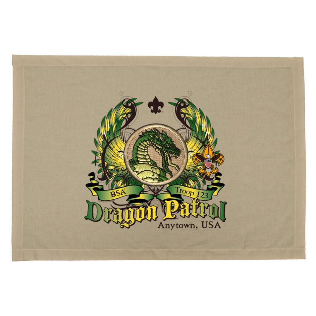 Custom Green Dragon Patrol Patch Flag With Colored Wings SP5759 - Etsy