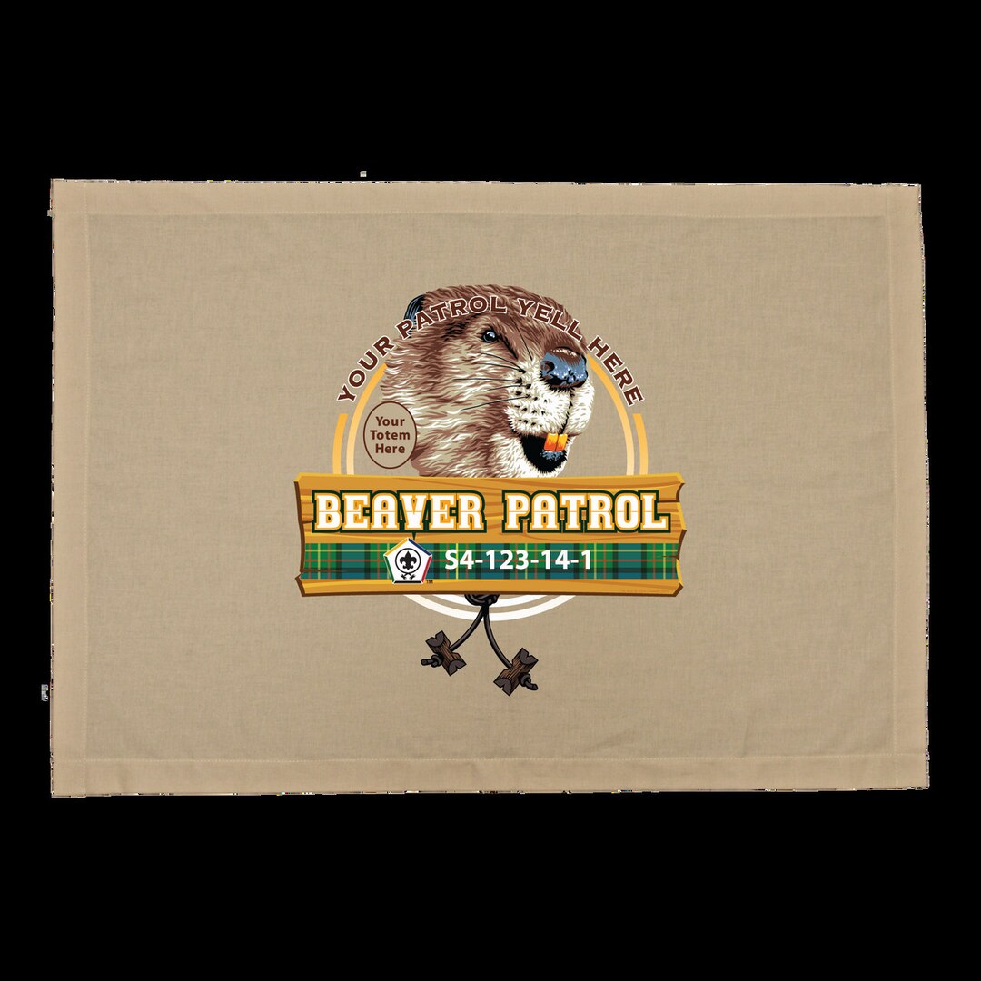 Wood Badge Realistic Beaver Critter Patrol Flag - Etsy