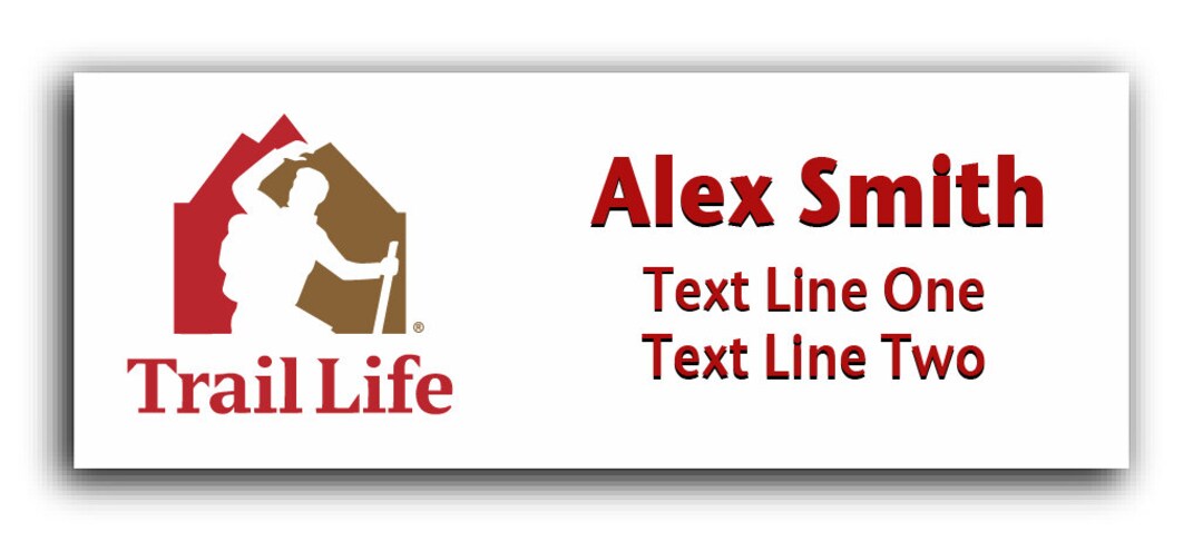 Trail Life Name Tag – Trail Life Logo on Plastic - Etsy