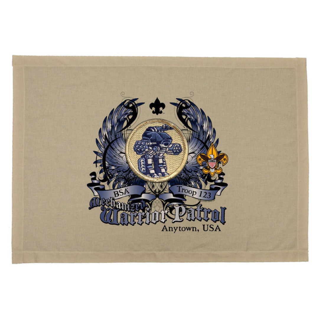 Custom Mech Warrior Patrol Patch Flag With Colored Wings - Etsy