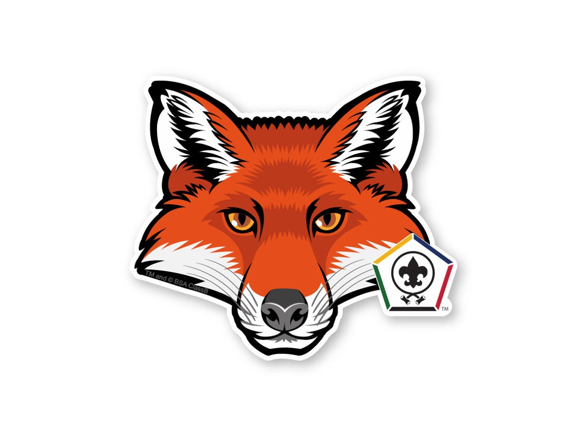 Wood Badge Fox Car Window Sticker SP5396 - Etsy