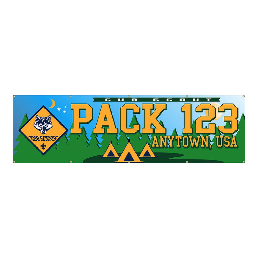 Cub Scout Pack Vinyl Banner - Tents (SP6118) - Etsy