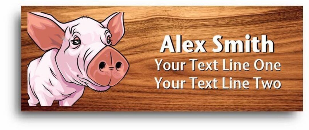 4-H Name Tag Pig - Etsy