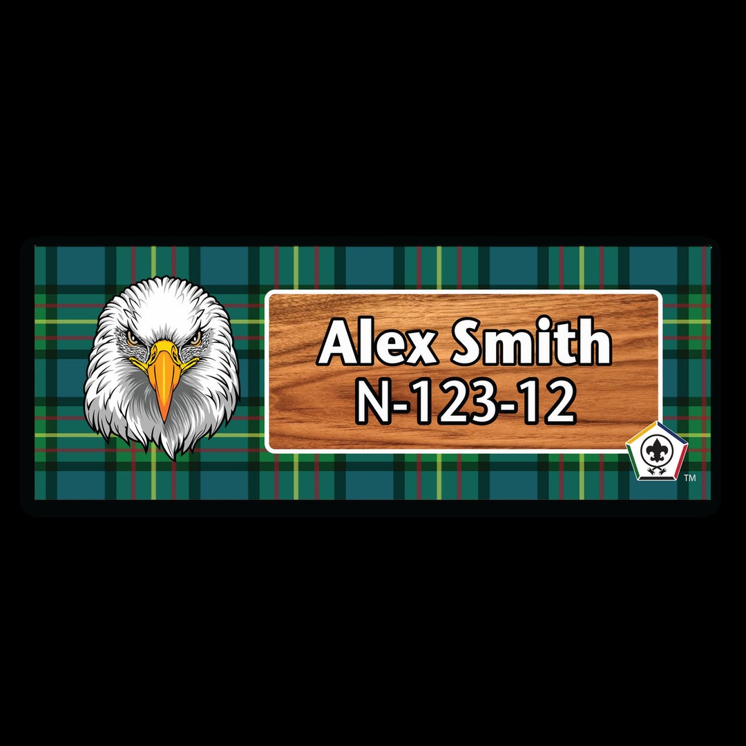 Wood Badge Name Tag Eagle Tartan - Etsy