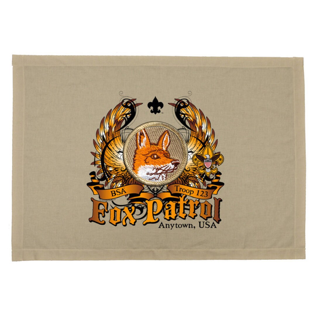 Custom Fox Patrol Patch Flag With Colored Wings SP5763 - Etsy