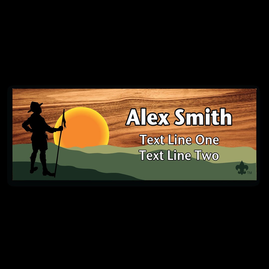 Sunset Name Tag Troop Silhouette - Etsy
