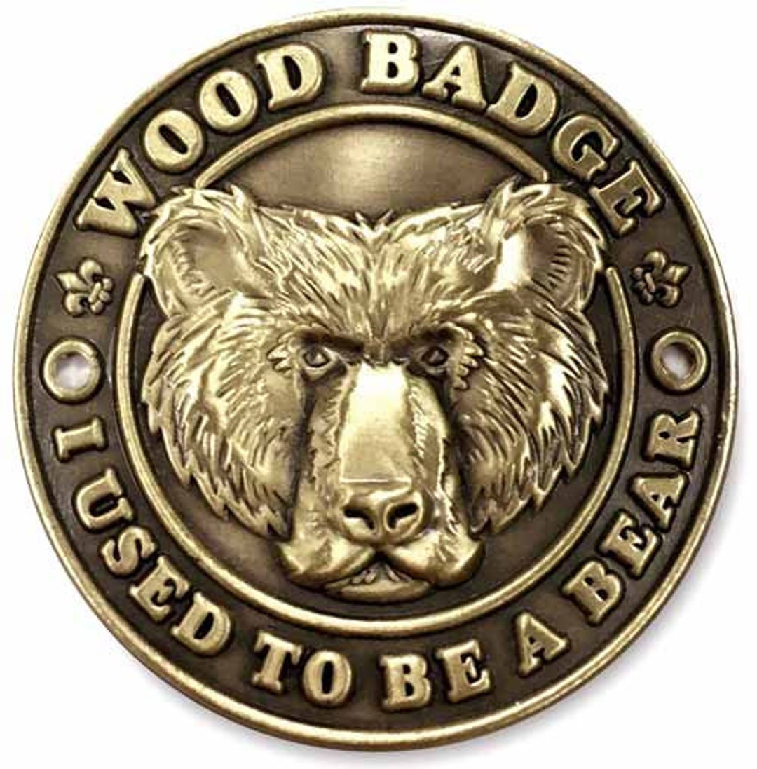 Wood Badge Bear Hiking Stick Medallion - Etsy