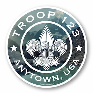 Scouts BSA Troop Sticker 8 Pack - Mountain Lake Circle (SP5435) - Etsy