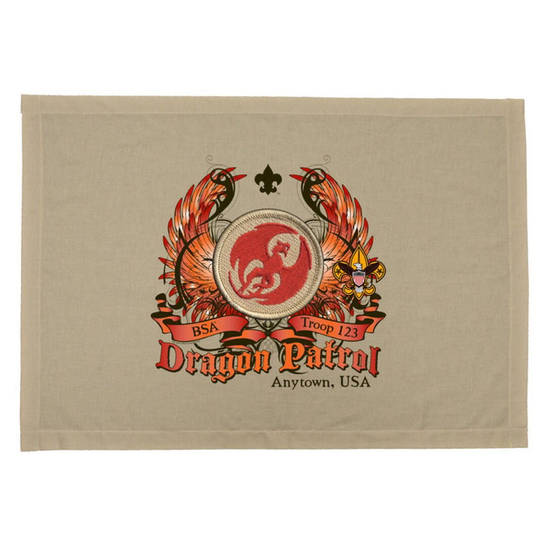 Custom Red Dragon Patrol Patch Flag With Colored Wingssp5777 - Etsy