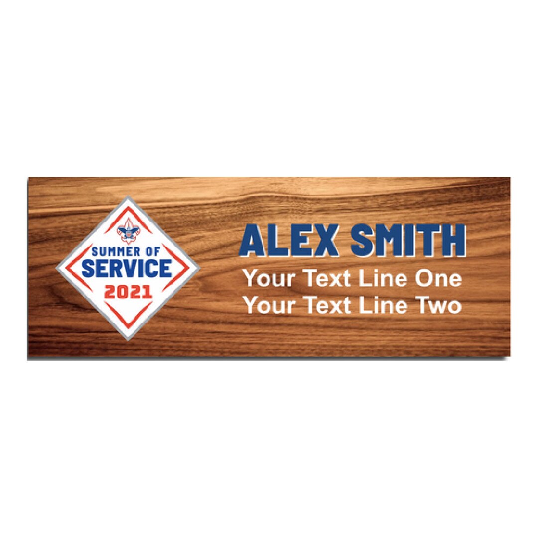 Summer of Service Name Tag Logo - Etsy