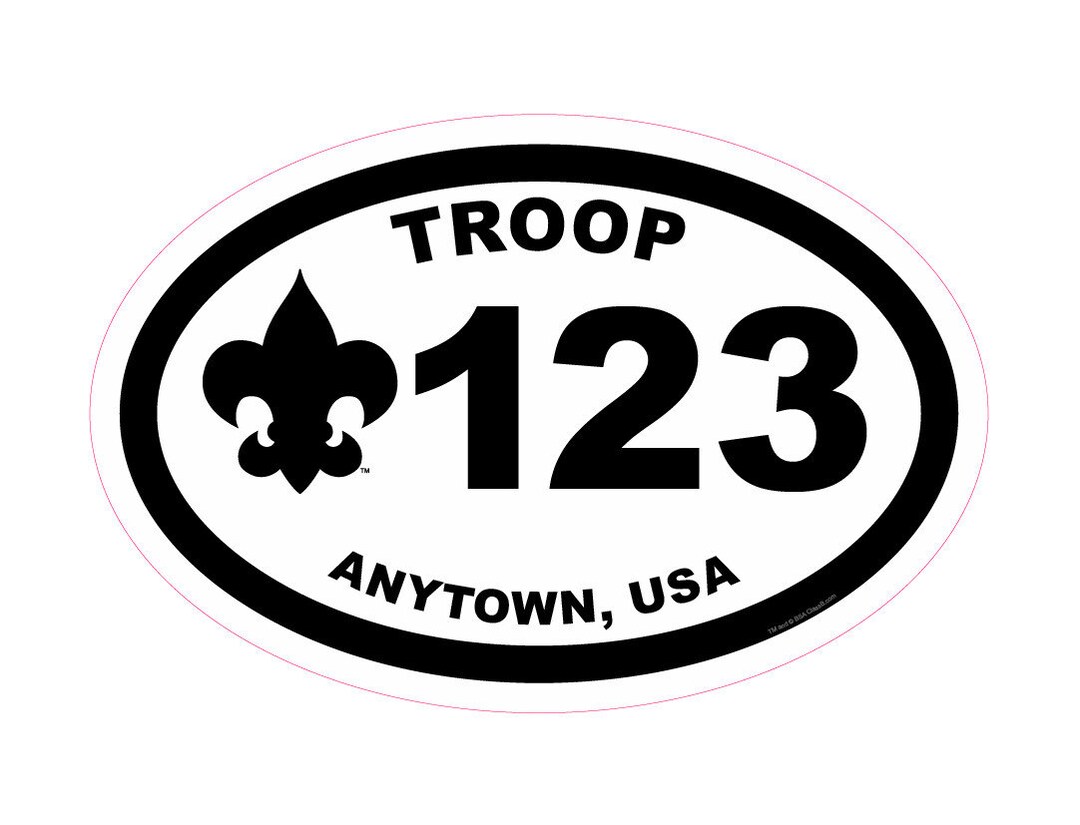 Scouts BSA Troop Sticker - Oval (SP4624) - Etsy