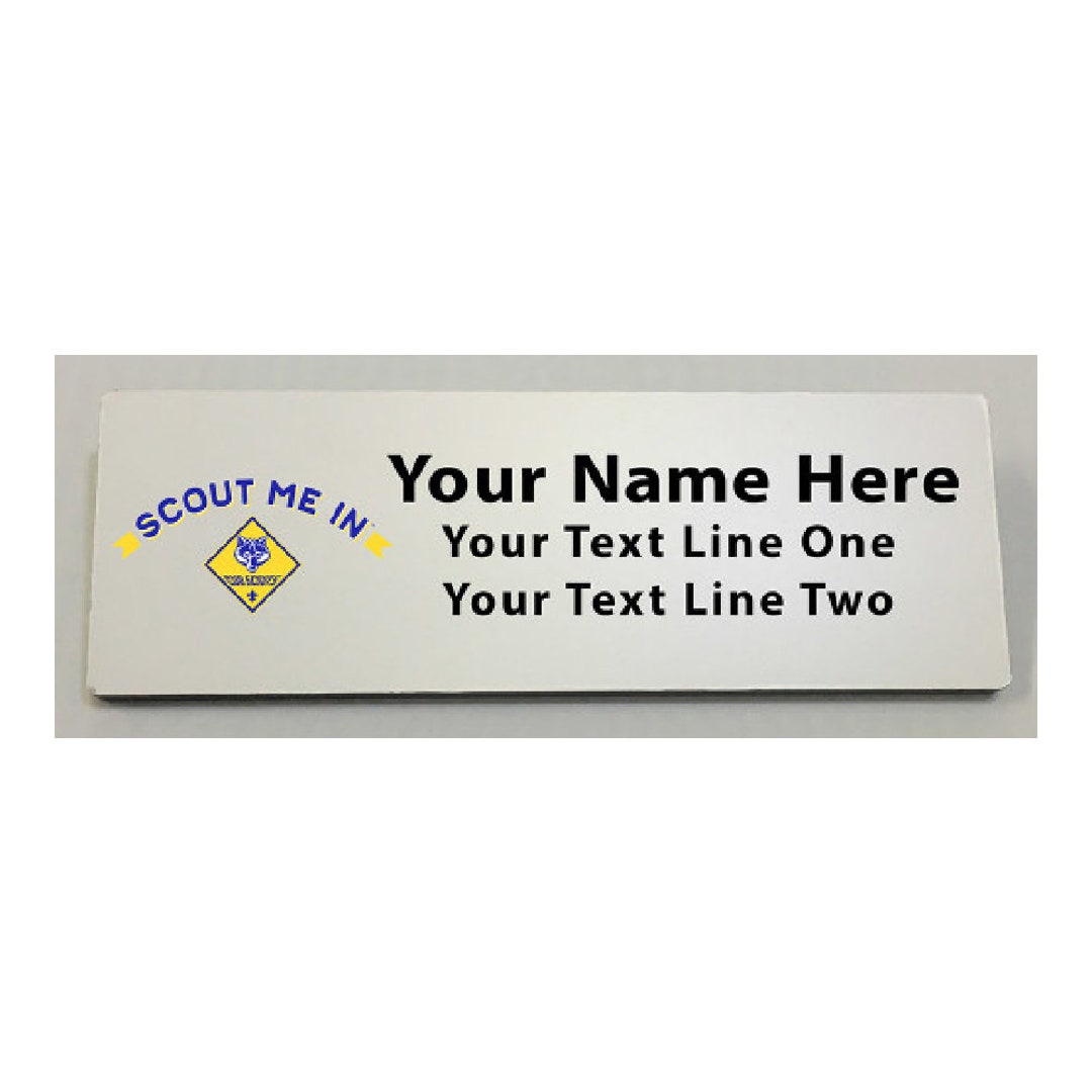 Scout Me in Name Tag - Cub Scout Logo Plastic - Etsy