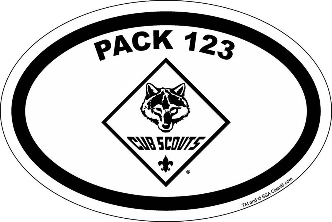 Cub Scout Pack Sticker - 8 Pack - Oval Cub Logo (SP5425) - Etsy