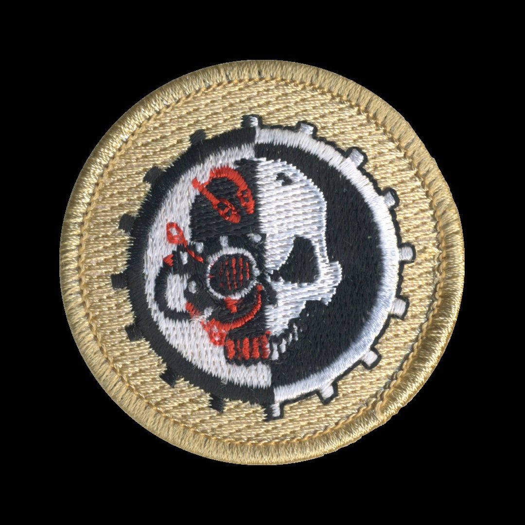 Mechanical Skull Patrol Patch - Etsy