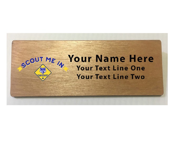 Scout Me in Name Tag Cub Scout Logo Wood - Etsy