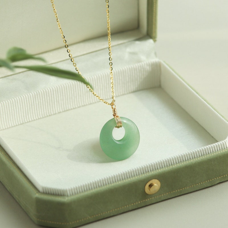Jade Circle Pendant - Etsy
