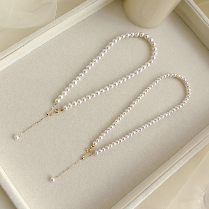 Dainty Freshwater Pearl Choker Necklace 14k Gold Filled Pearl Etsy