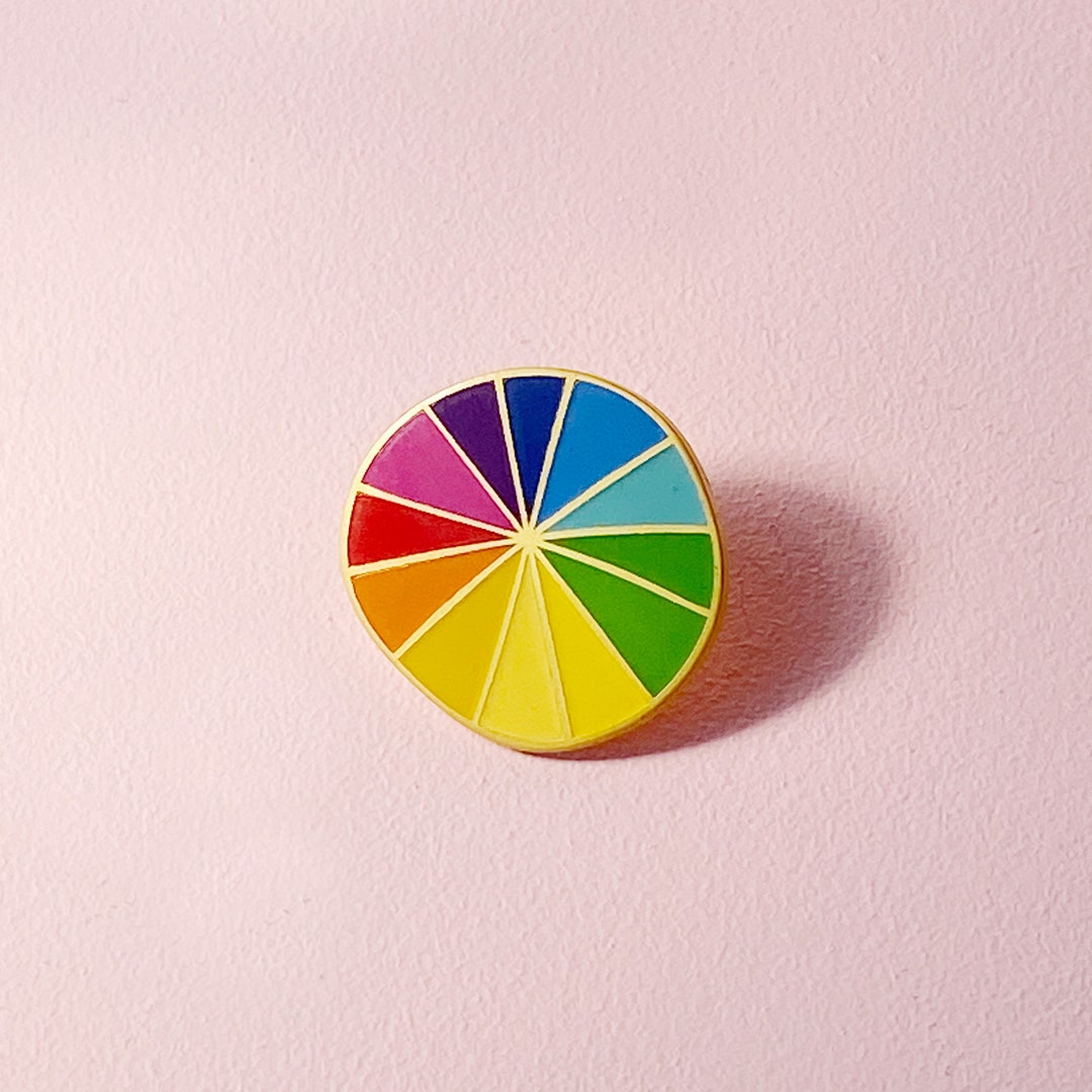 Color Wheel Enamel Pin - Etsy