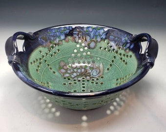 Cobalt Blue Colander - Etsy