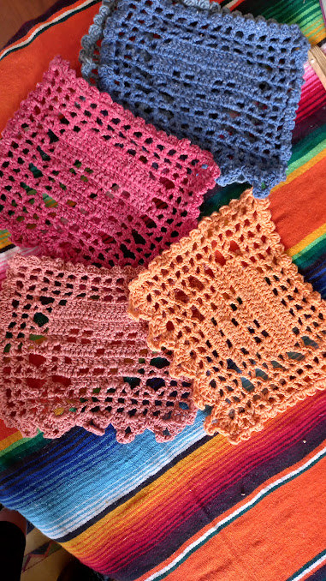 Papel picado Crochet Dia de Muertos Papel Picado Crochet - Etsy México