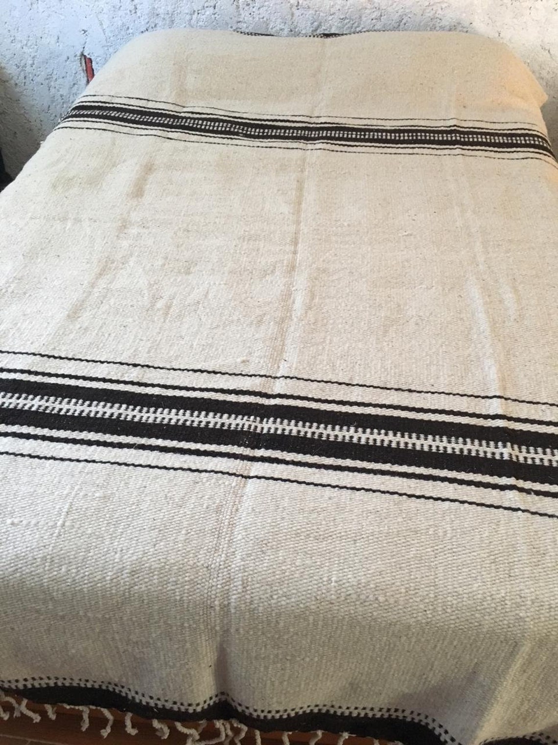 Cobija de lana 100% matrimonial mexicana - Etsy México