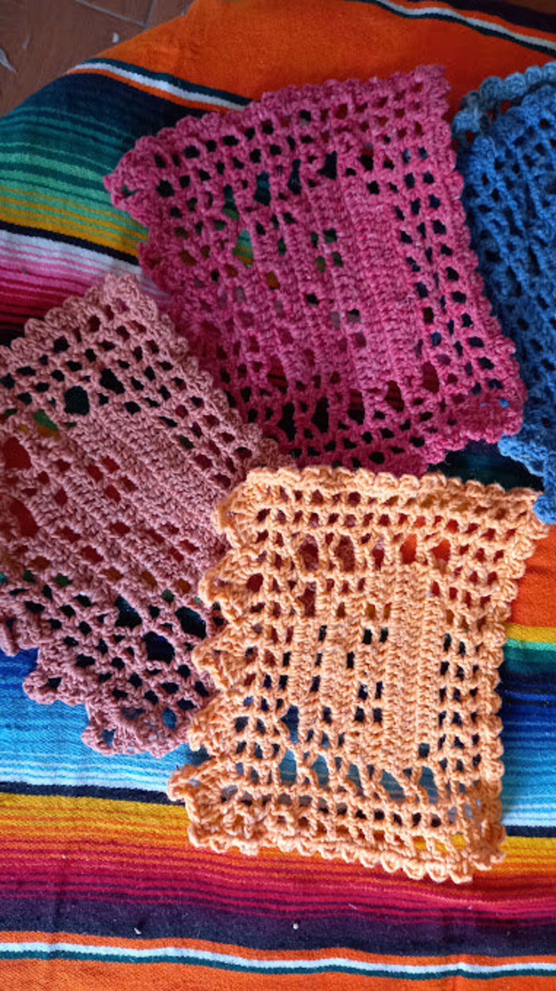 Papel picado Crochet Dia de Muertos Papel Picado Crochet - Etsy México
