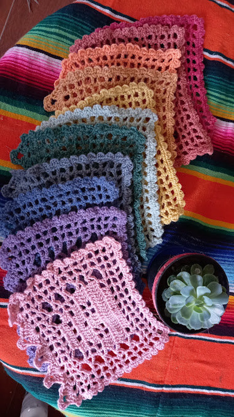 Papel picado Crochet Dia de Muertos Papel Picado Crochet Day of the ...