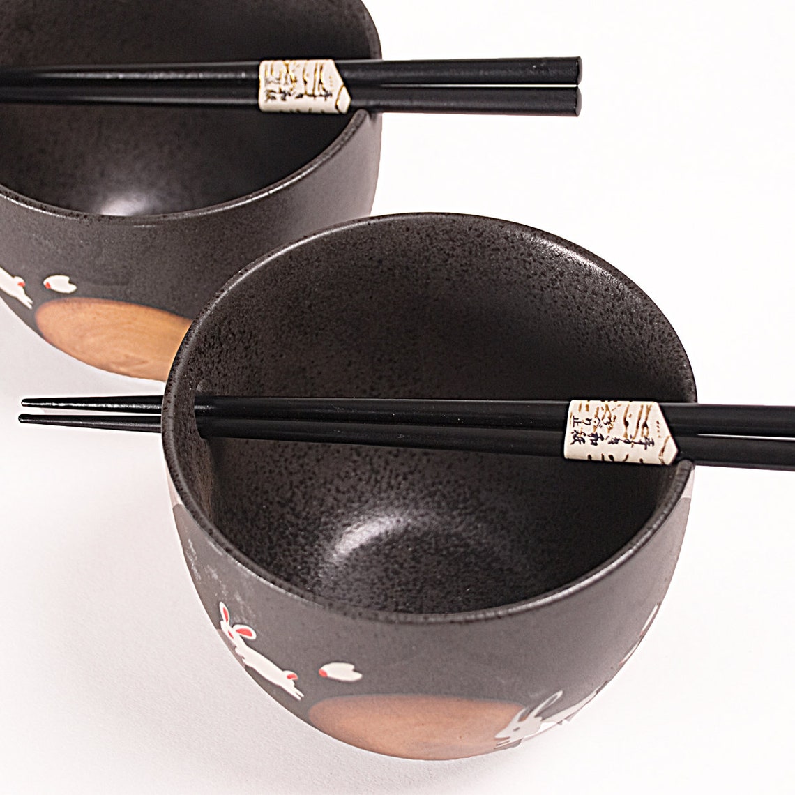 Japanese Moon Rabbit Design Couples Bowl Set Quality Porcelain | Etsy