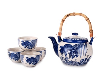 Koi Fish Tea Set - Etsy