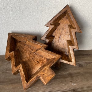 Kitchen & Dining Dining & Serving Christmas Tree Shaped Wooden Bowl ...