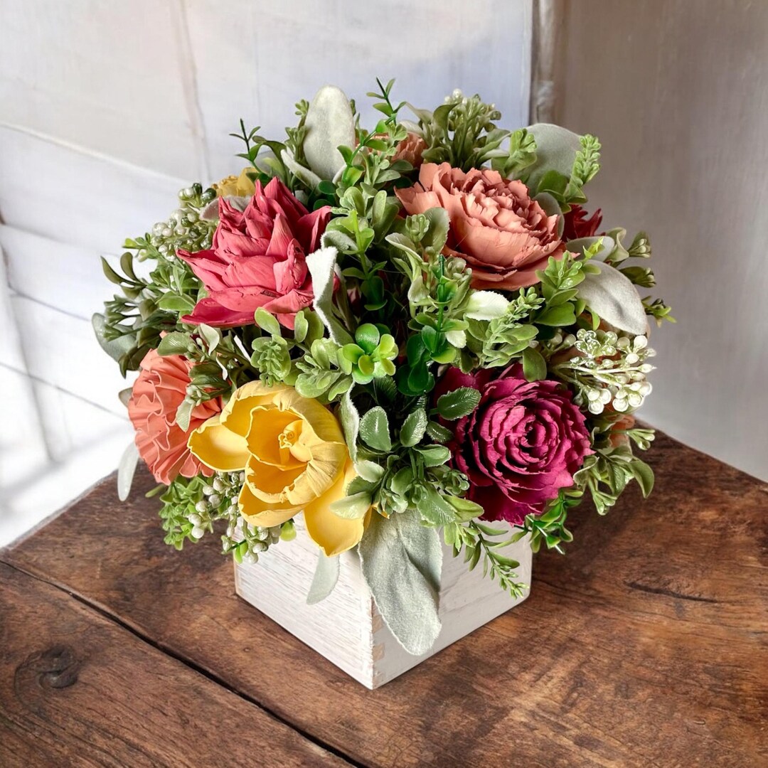 Sola Wood Flower Table Centerpiece, Floral Arrangement, Bouquet, Faux ...