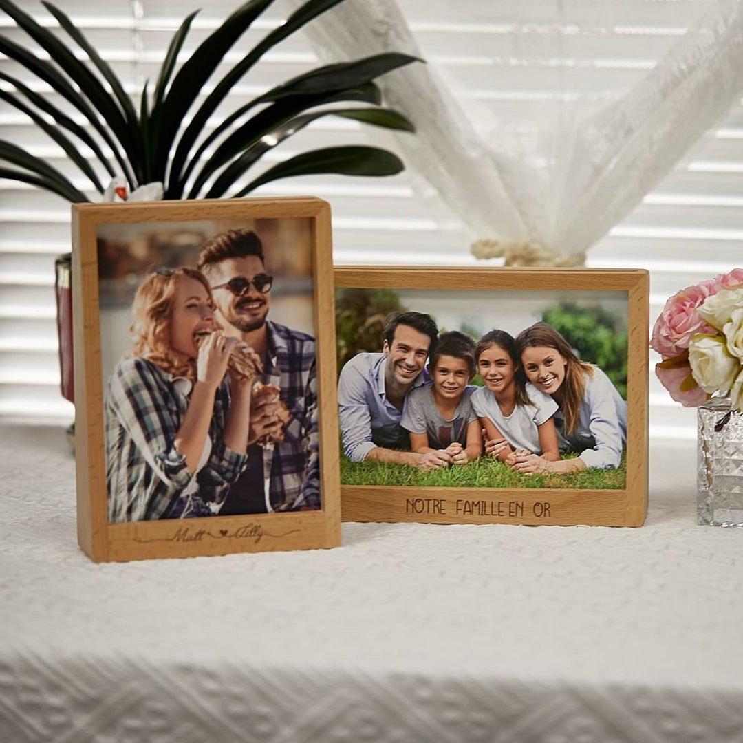 Personalized Frame, Custom Engraved Wood Picture Frame, Gift for Family ...