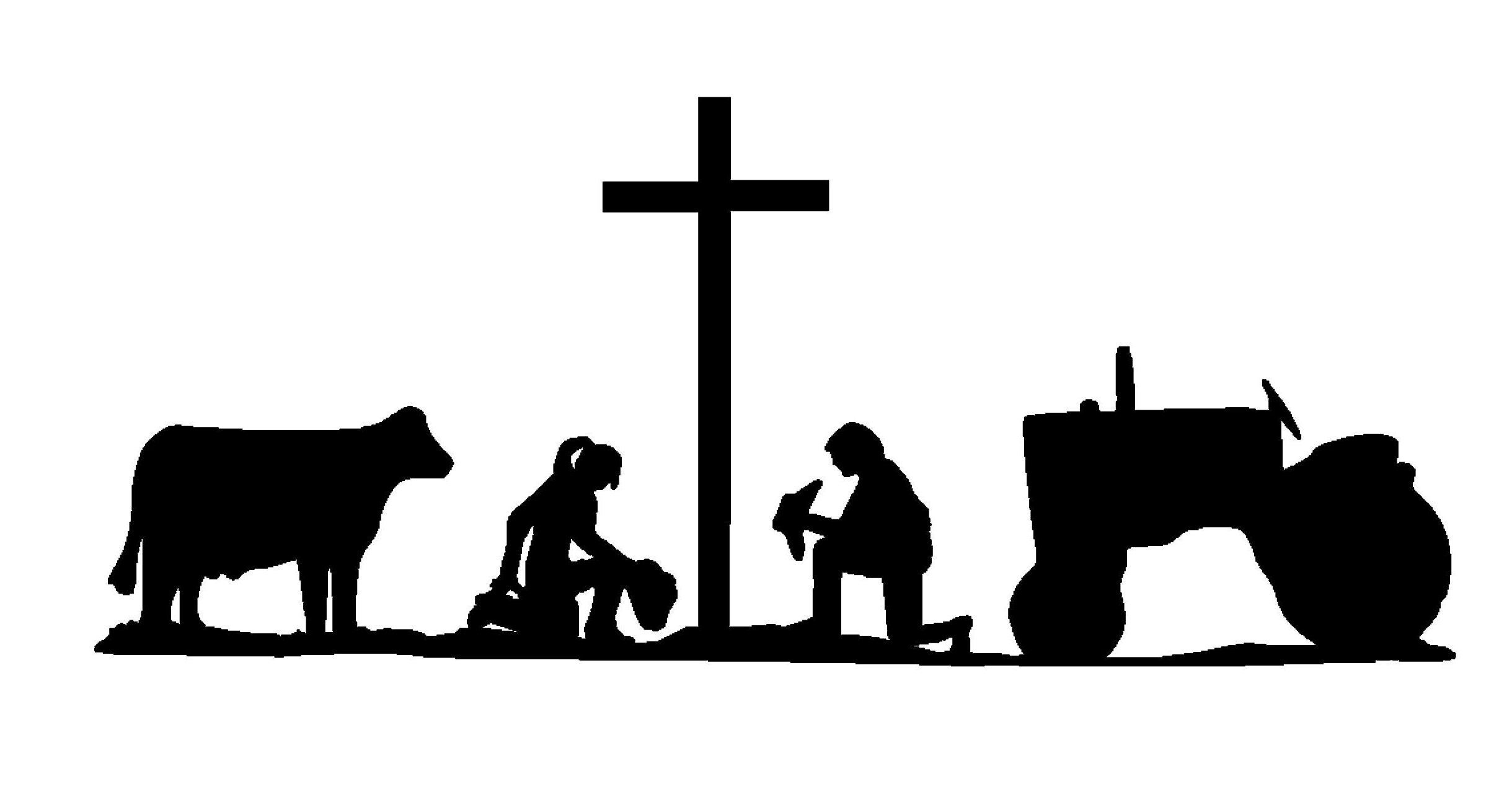 Farm Family Praying SVG Digital Download | Farmers Kneeling at the ...