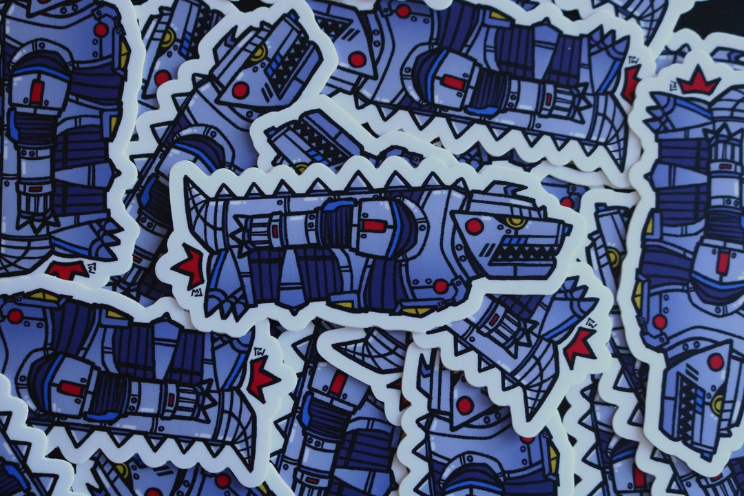 Mechagodzilla Vinyl Die-cut Sticker - Etsy