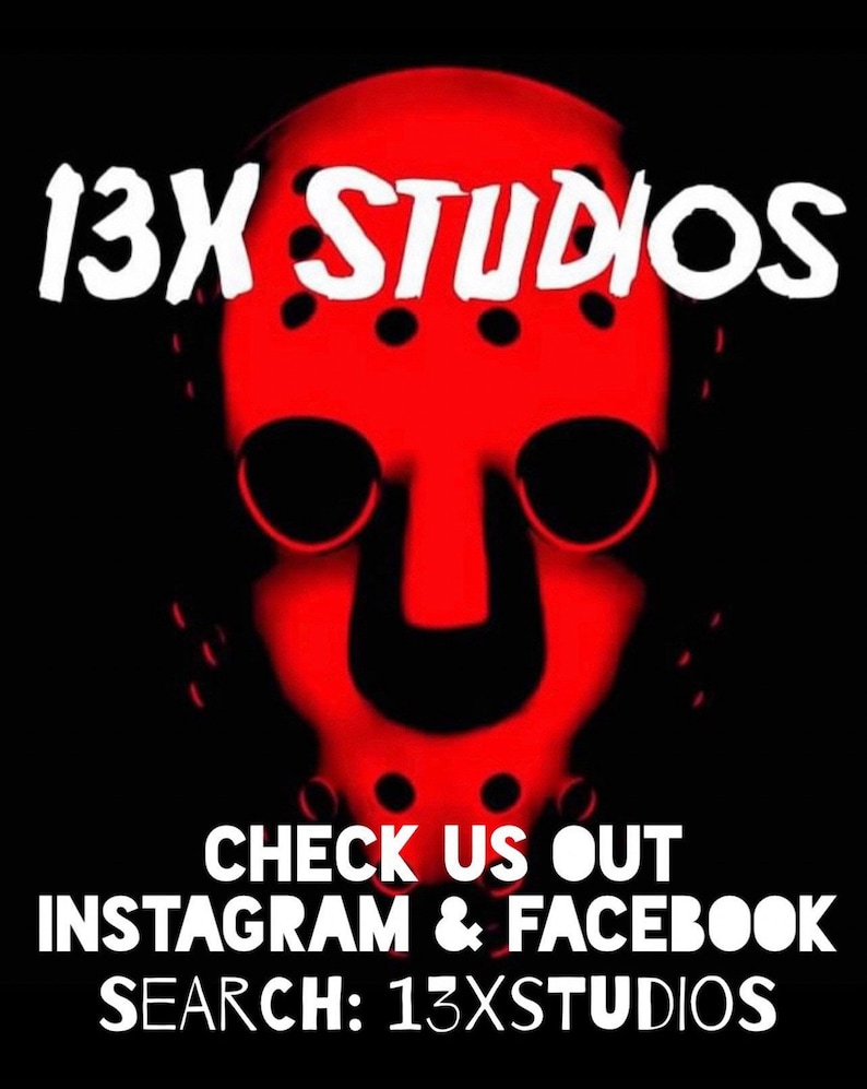 13X Studios Orange Jason Custom Hockey Mask - Etsy