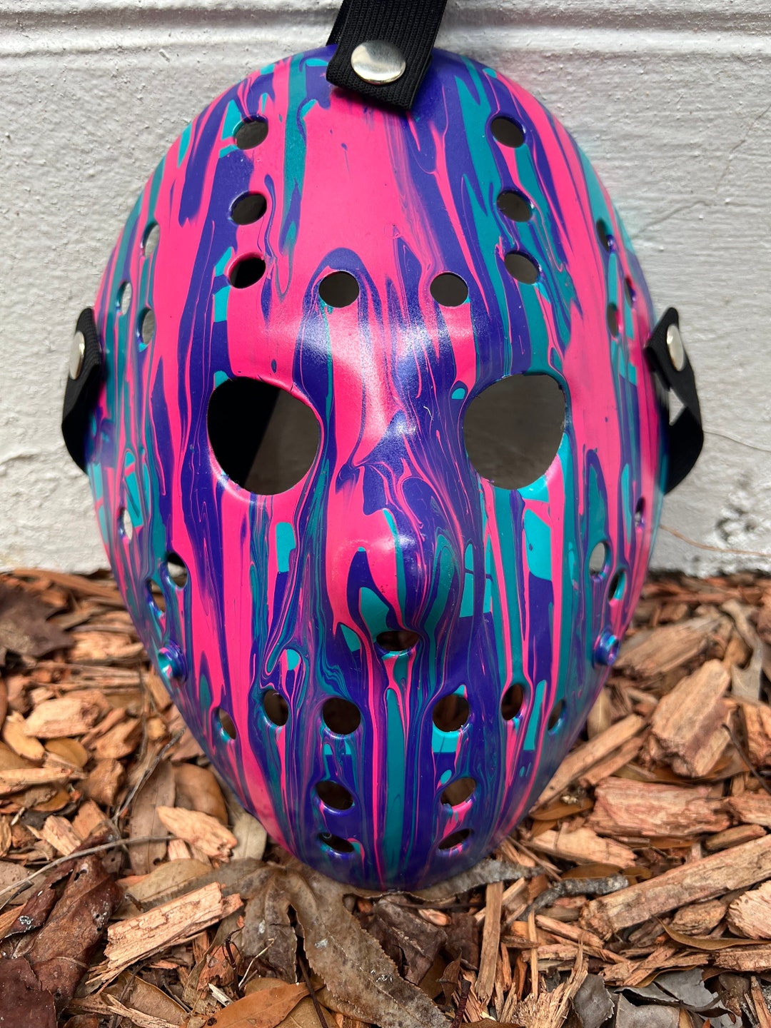 13X Studios Jason Drip Art Custom Hockey Mask - Etsy