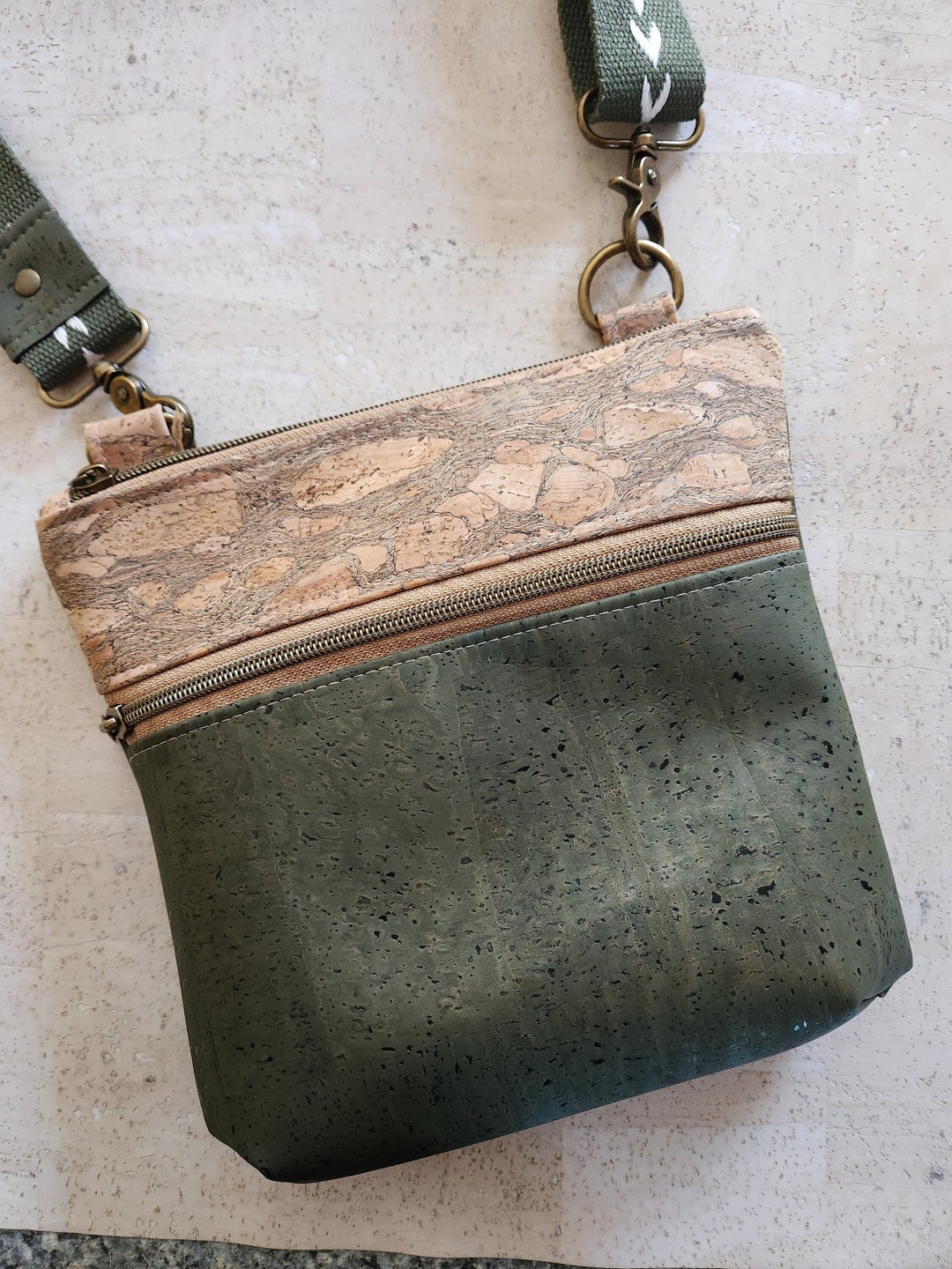 Cork Cross Body Bag, Earthtone Cork Bag, Vegan Handbag, Gift for Mom ...