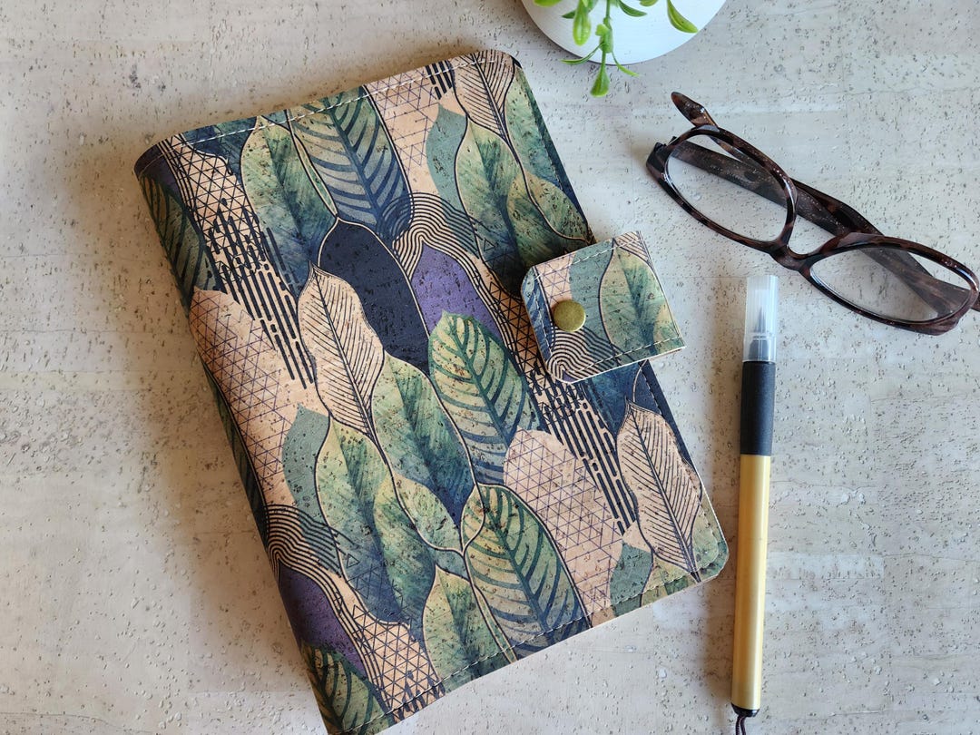 Deluxe A5 Planner Cover, A5 Journal Cover, Leaves Cork Journal Cover ...